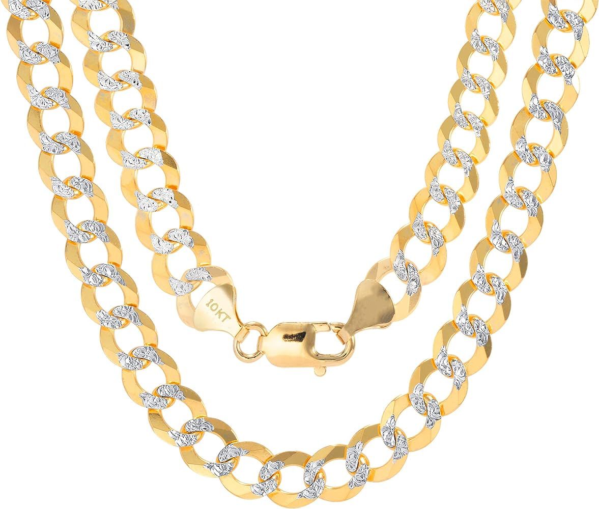 Solid Gold Diamond Cut Curb Chain (TwoTone) – Volusia Diamond