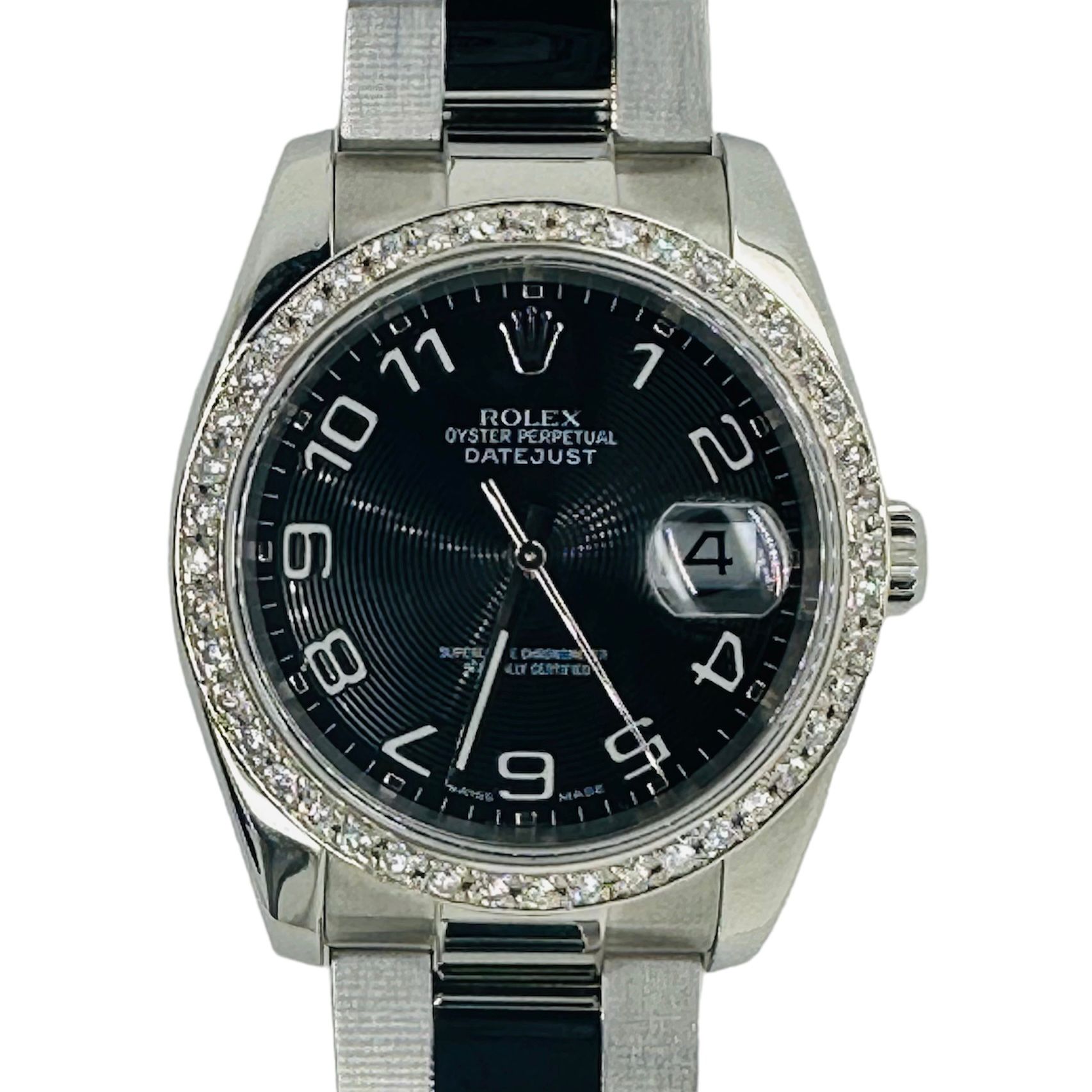 Rolex DateJust 36mm Black Record Style Dial - Volusia Diamond